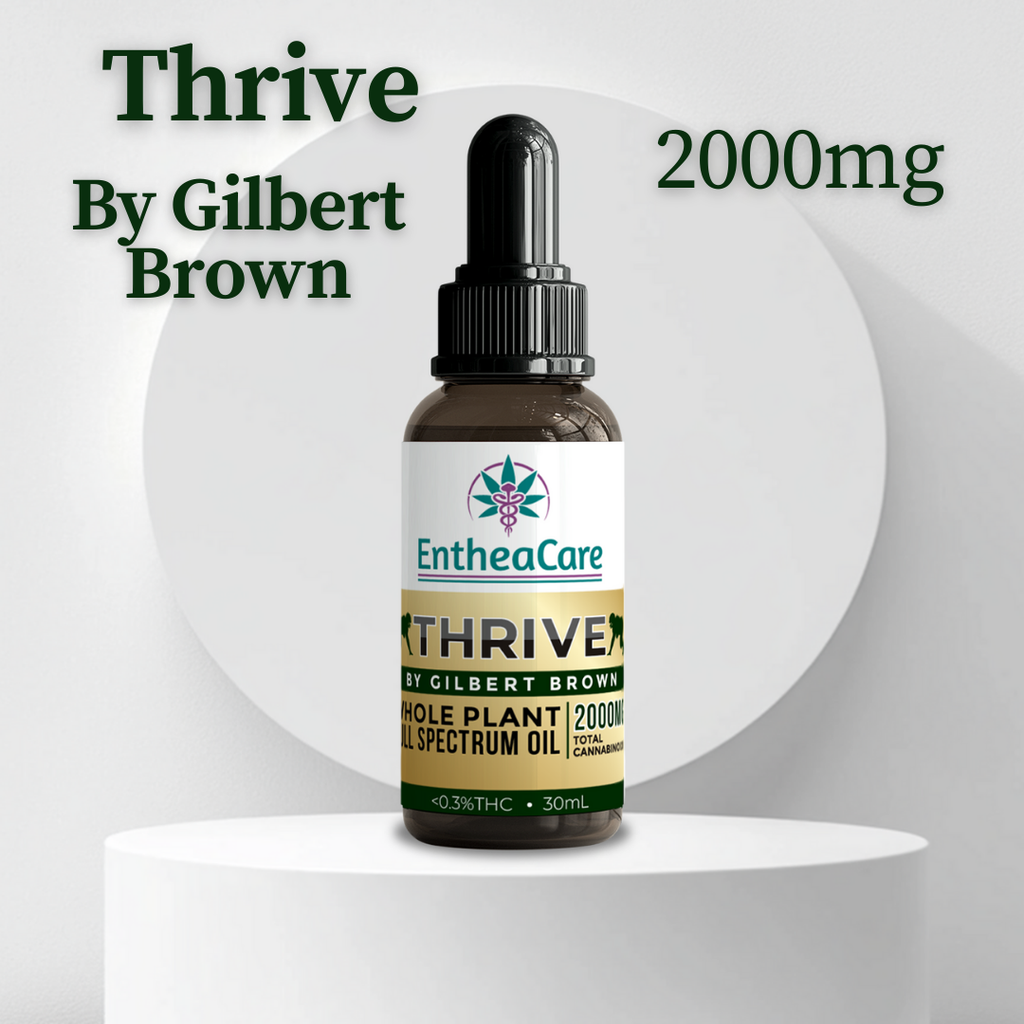 Thrive by Gilbert Brown | 2000mg Whole Plant Full Spectrum CBD Oil – EntheaCare